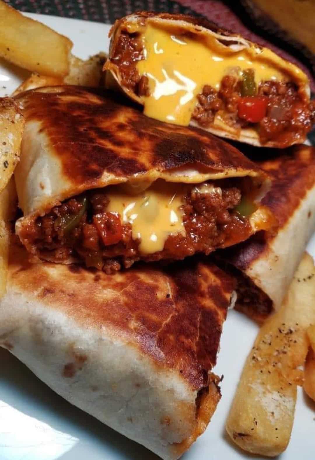 Sloppy Joe Grilled Burritos Recipe