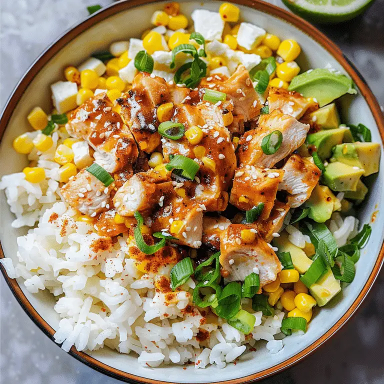 Street Corn Chicken Rice Bowl Recipe