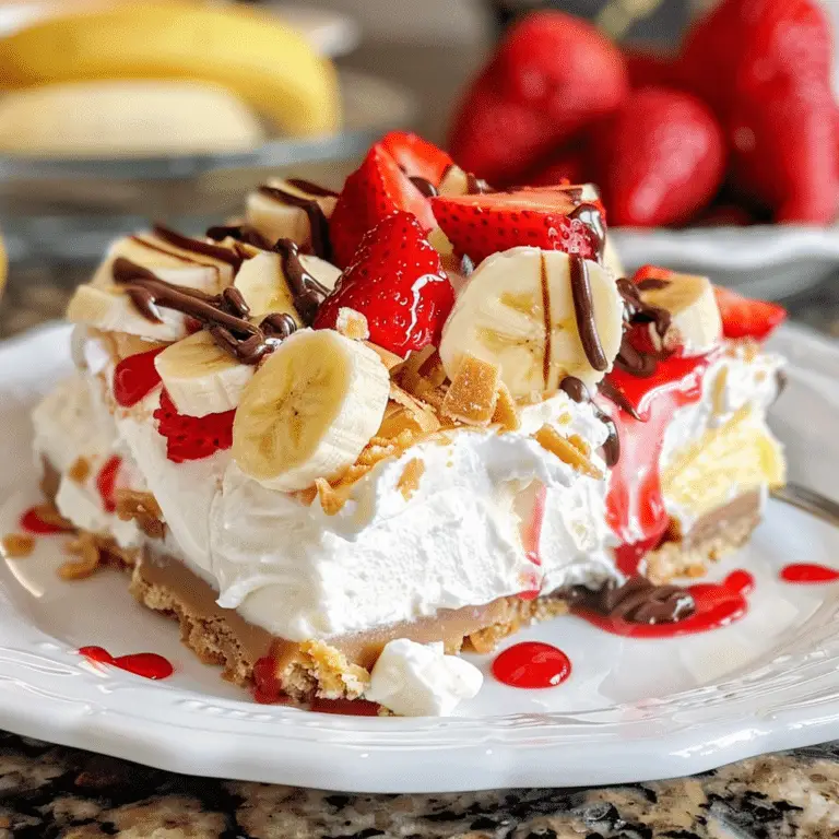 No-Bake Banana Split Cheesecake Recipe