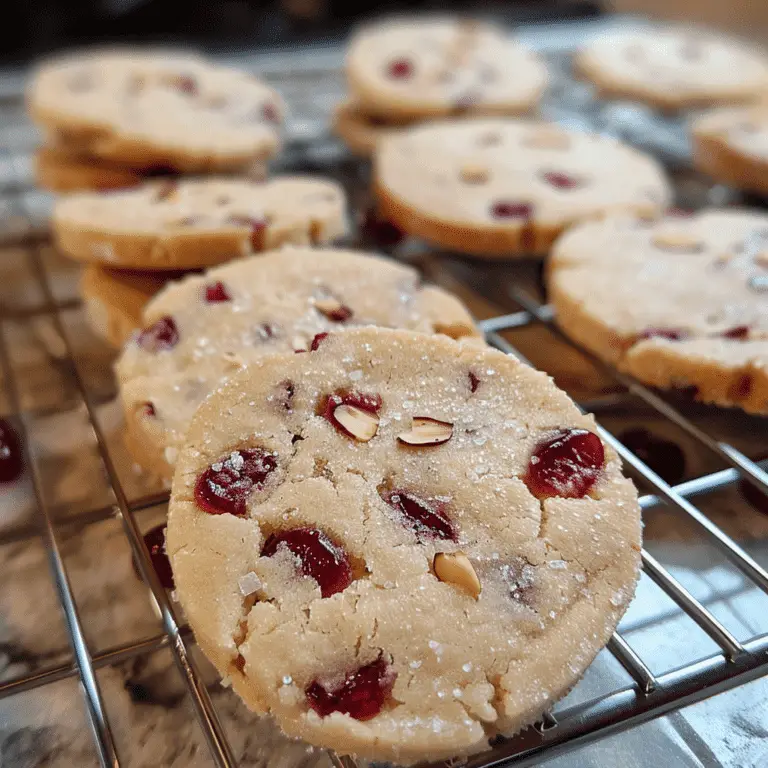 Cherry Almond Shortbread Cookies Recipe