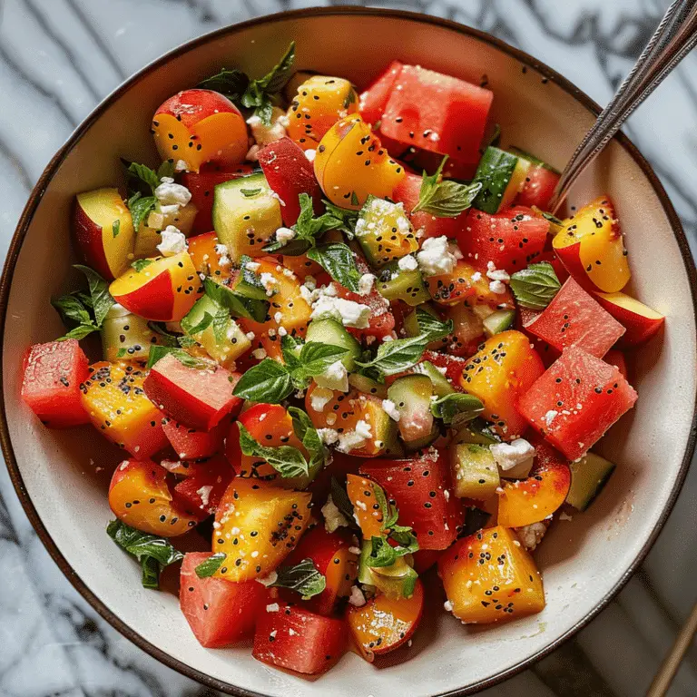 Peach Watermelon Salad Recipe