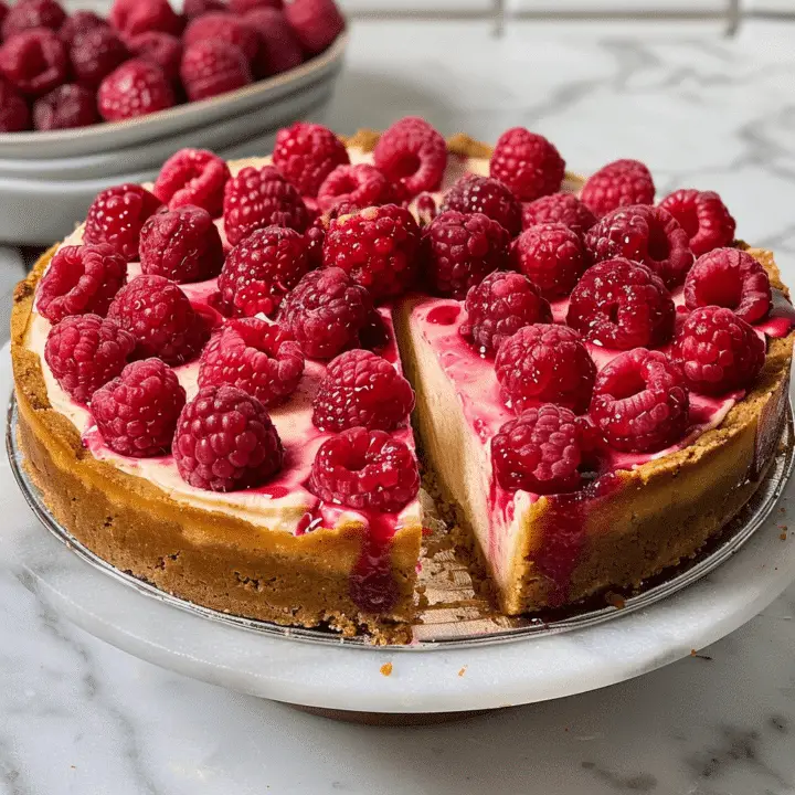 Easy Baked Raspberry Cheesecake Recipe