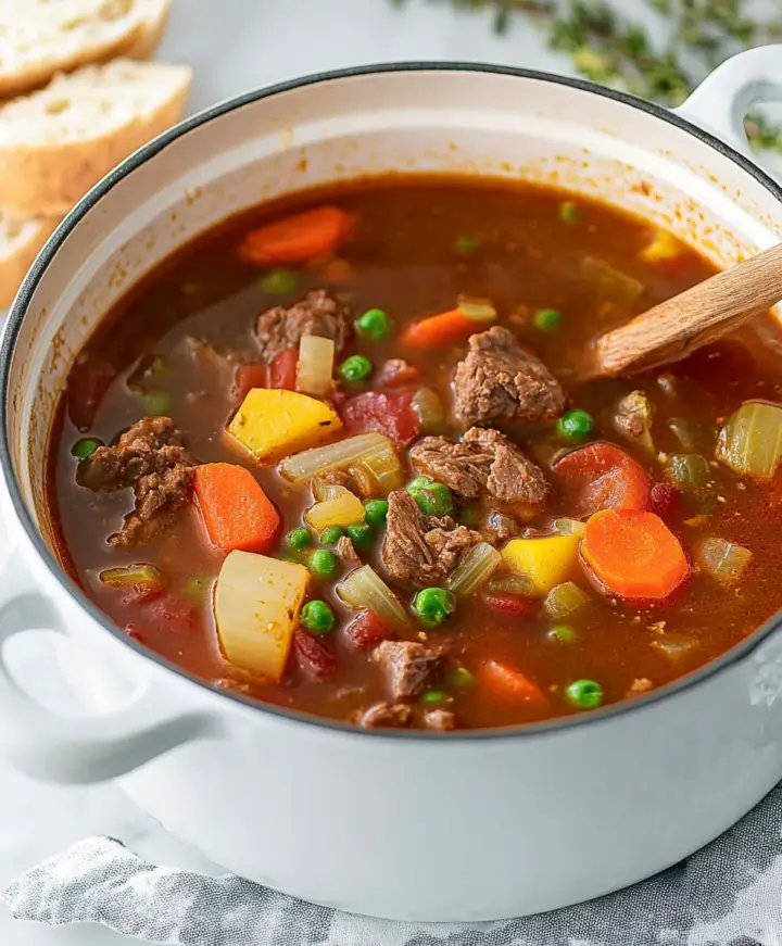 Old-Fashioned Vegetable Beef Soup Recipe