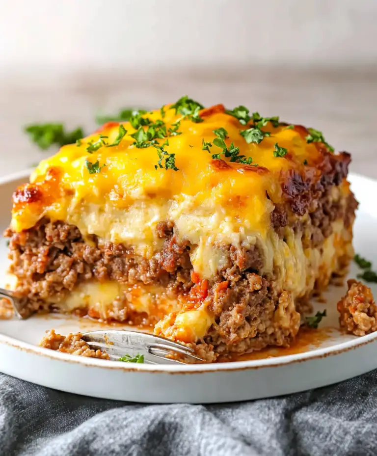 Cheesy Loaded Meatloaf Casserole Recipe
