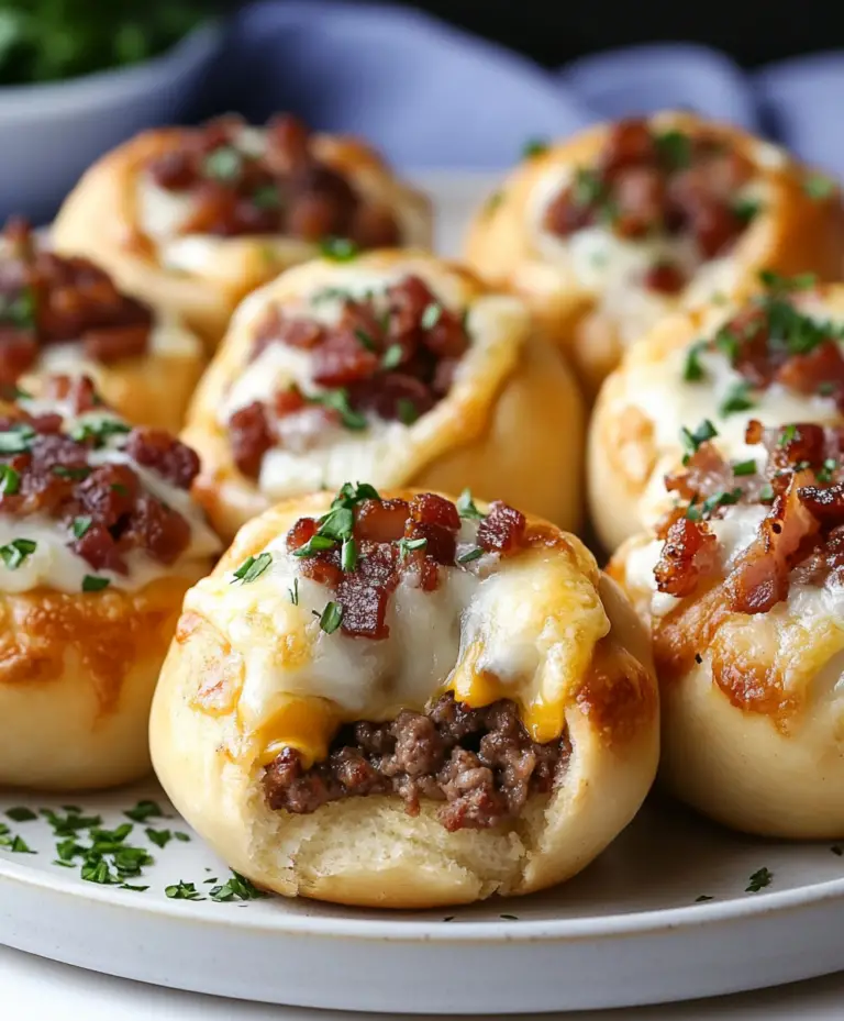 Garlic Parmesan Bacon Cheeseburger Bombs Recipe
