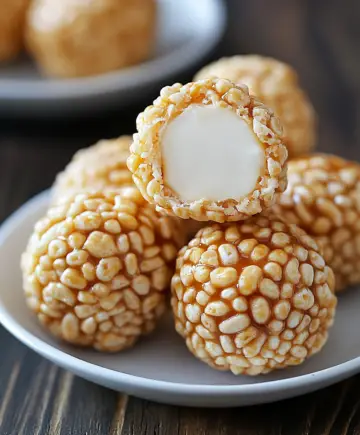 Caramel Marshmallow Rice Krispie Balls Recipe