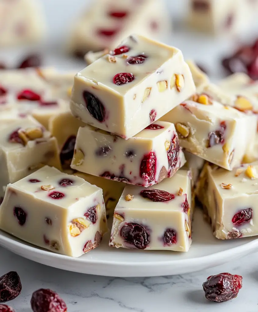 Cranberry White Chocolate Fudge Recipe