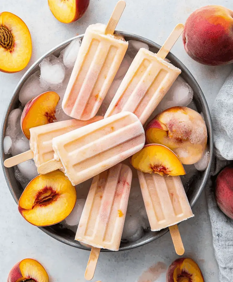 Summer Peach & Cream Ice Pops Recipe